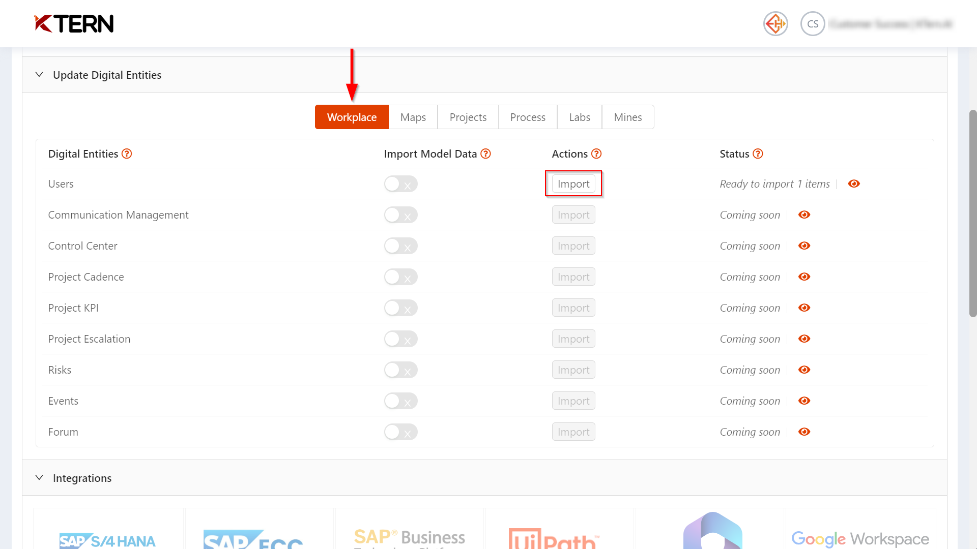 App Onboarding - KTern.AI Documentation